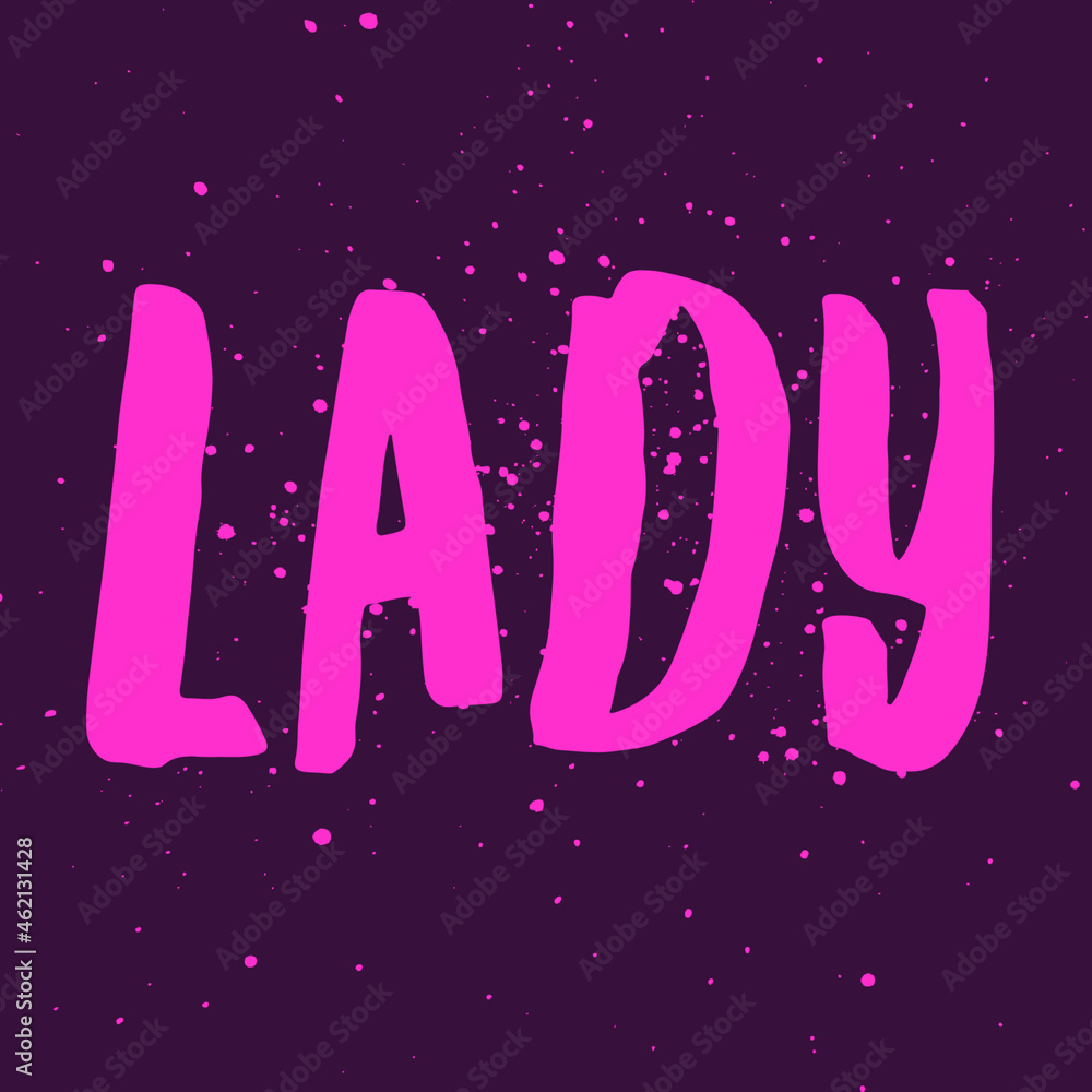 11 October 2021 : LADY script cursive calligraphy typography pink text ...