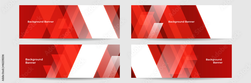 Modern red abstract banner background Stock Vector | Adobe Stock