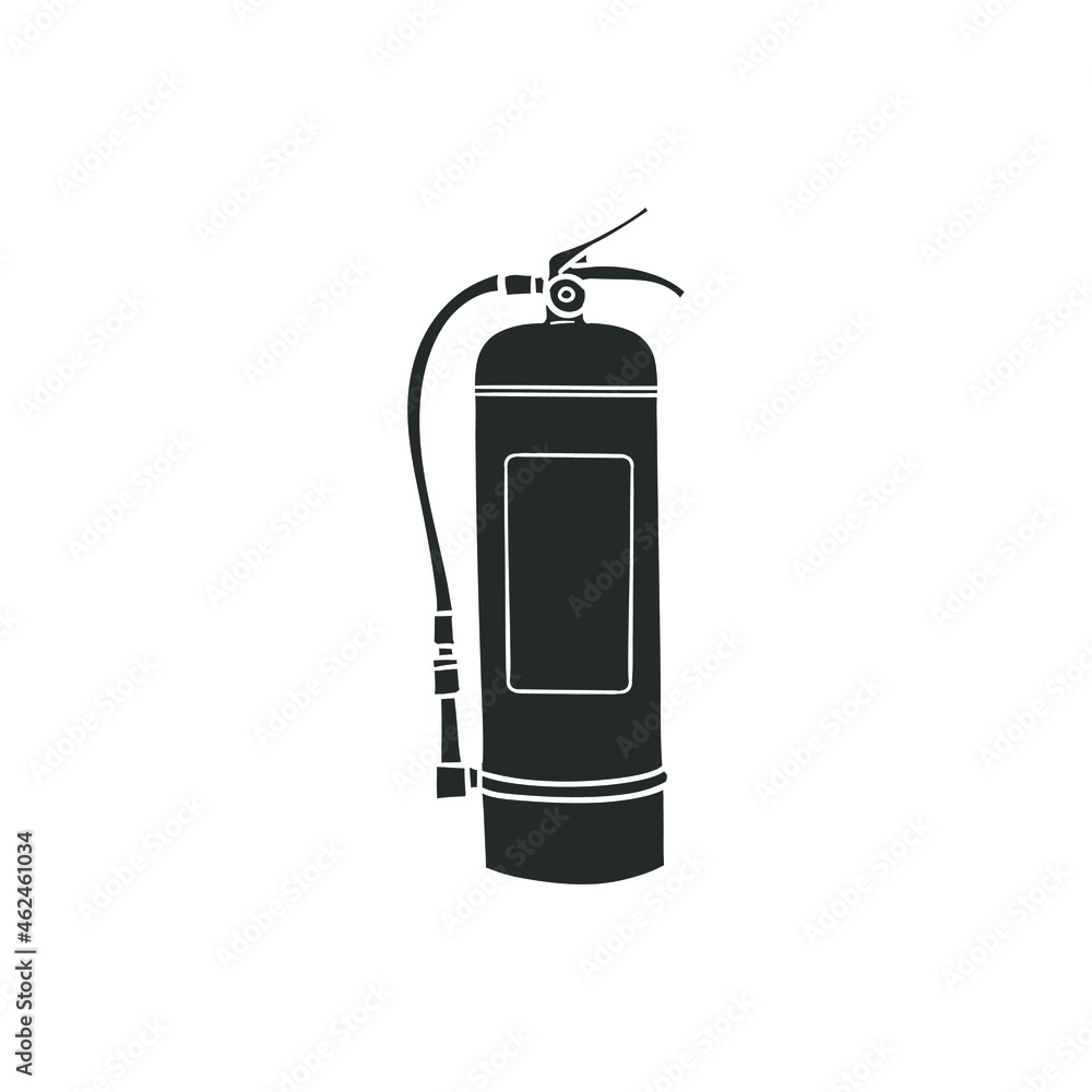 Fire Extinguisher Icon Silhouette Illustration. Emergency Extinguish ...