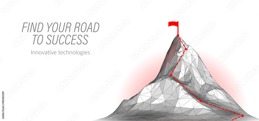 Reach the top business success concept. Challenge teamwork triumph ...