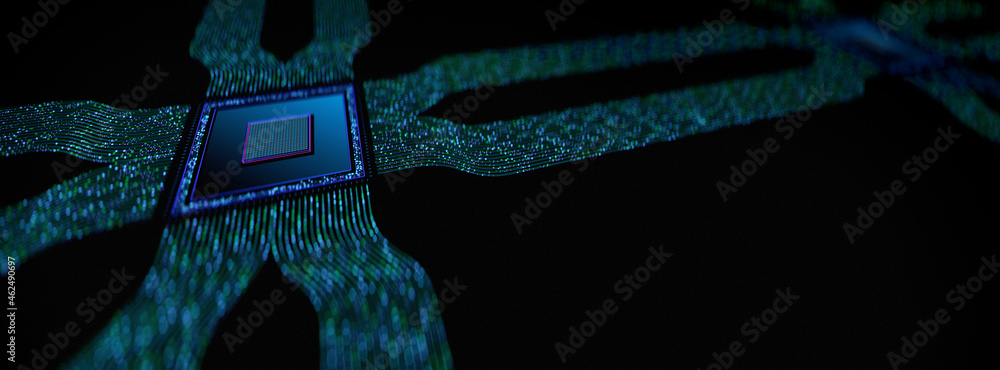 microprocessor managing a large amount of computing data information ...