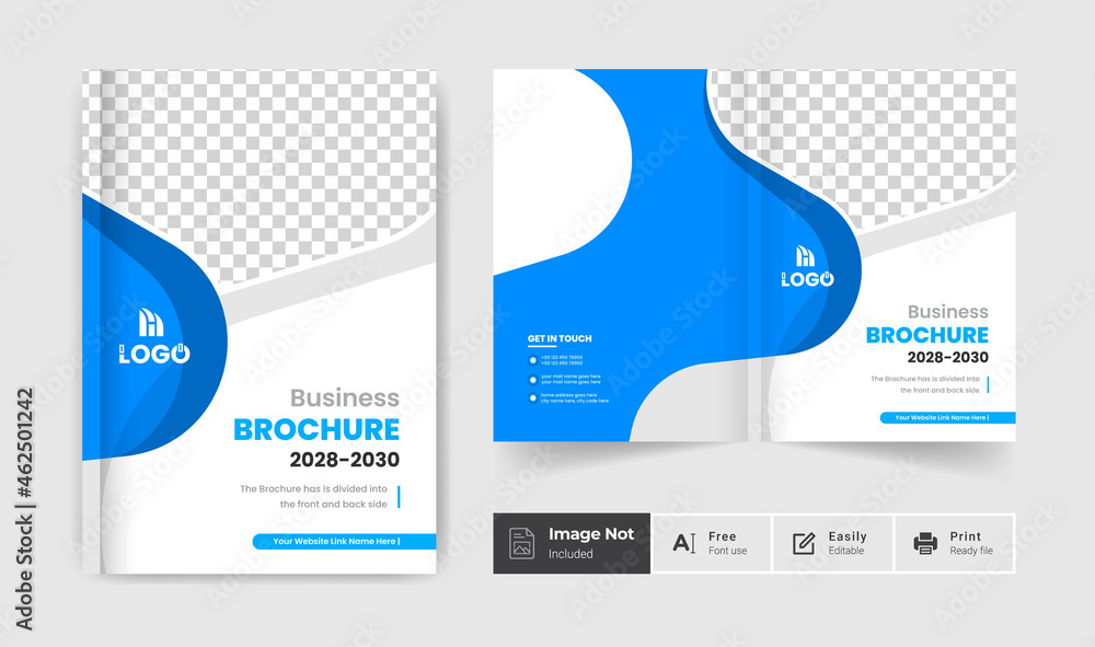 business brochure design template cover theme colorful and modern A4 ...