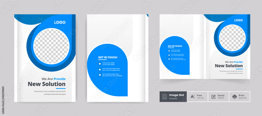 business brochure design template cover theme colorful and modern A4 ...