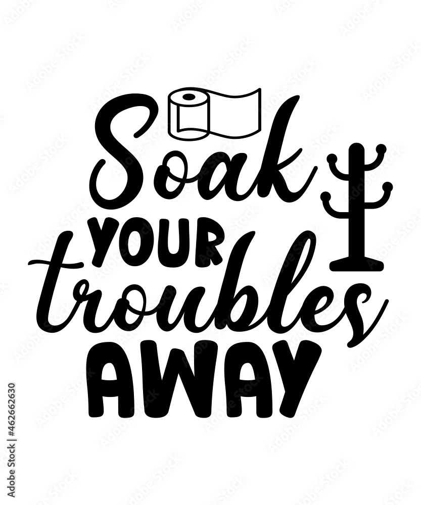 Image vectorielle Stock Bathroom SVG Bundle, Bathroom Quote, Restroom ...