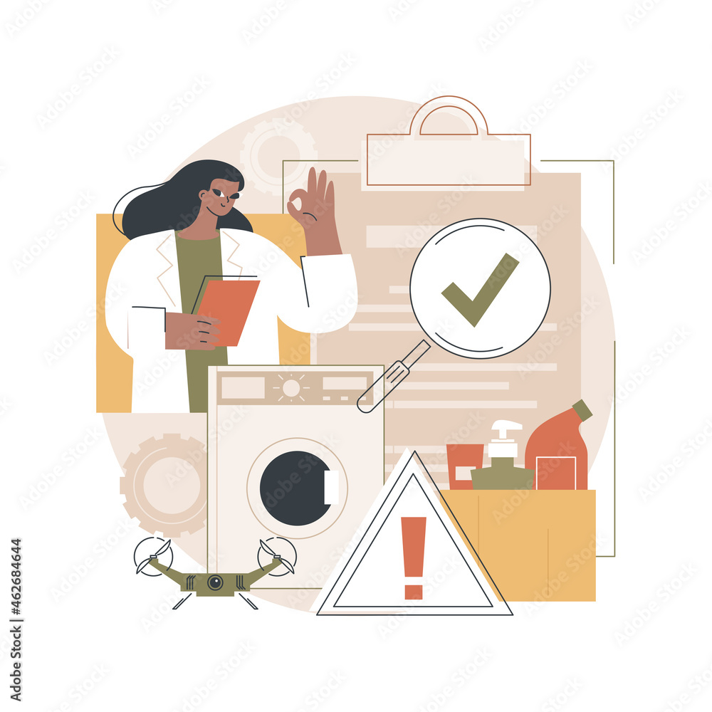 Product safety control abstract concept vector illustration ...