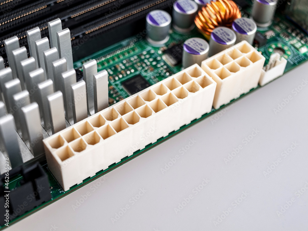 connector for connecting the main power cable to the computer ...