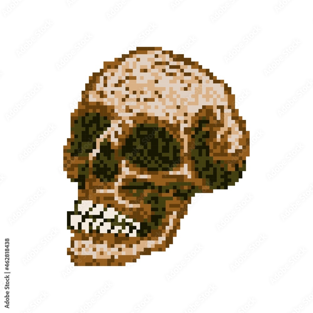 Vector de Stock illustration vector graphic of human skull on white ...