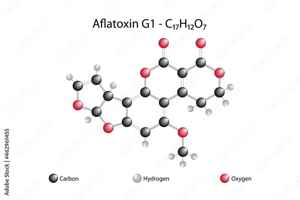 Molecular formula of aflatoxin g1. Aflatoxins are various toxic ...