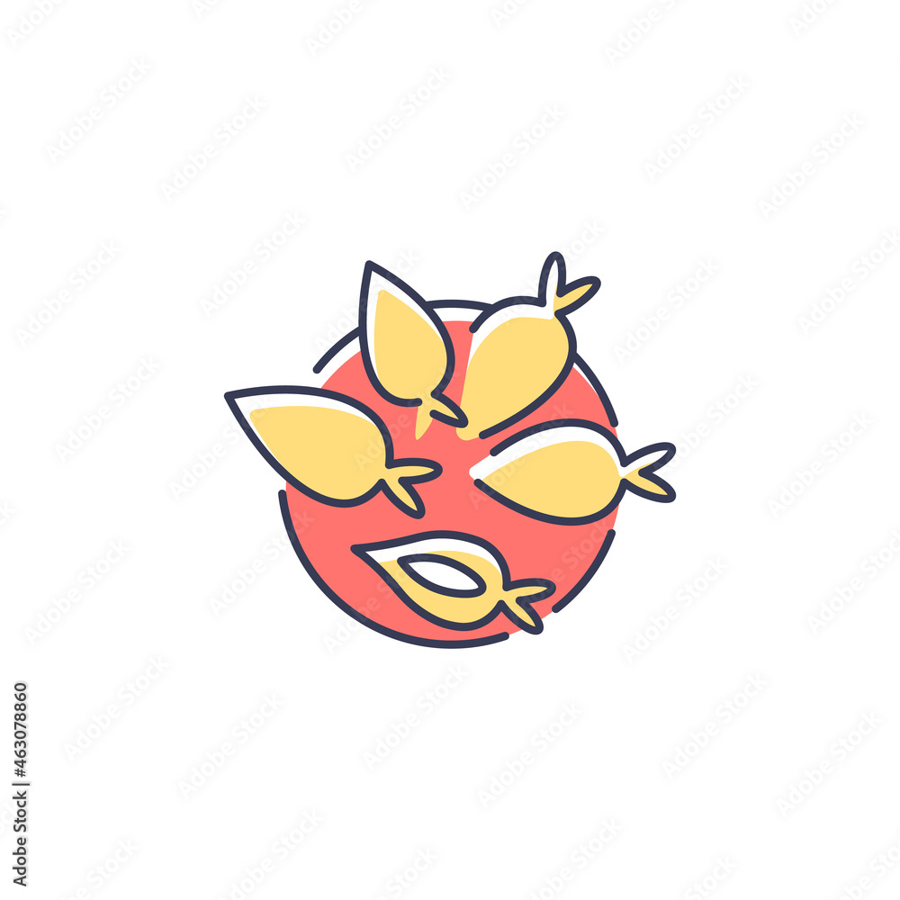 Yomari RGB color icon. Traditional Nepali dish. Rice flour dough with ...