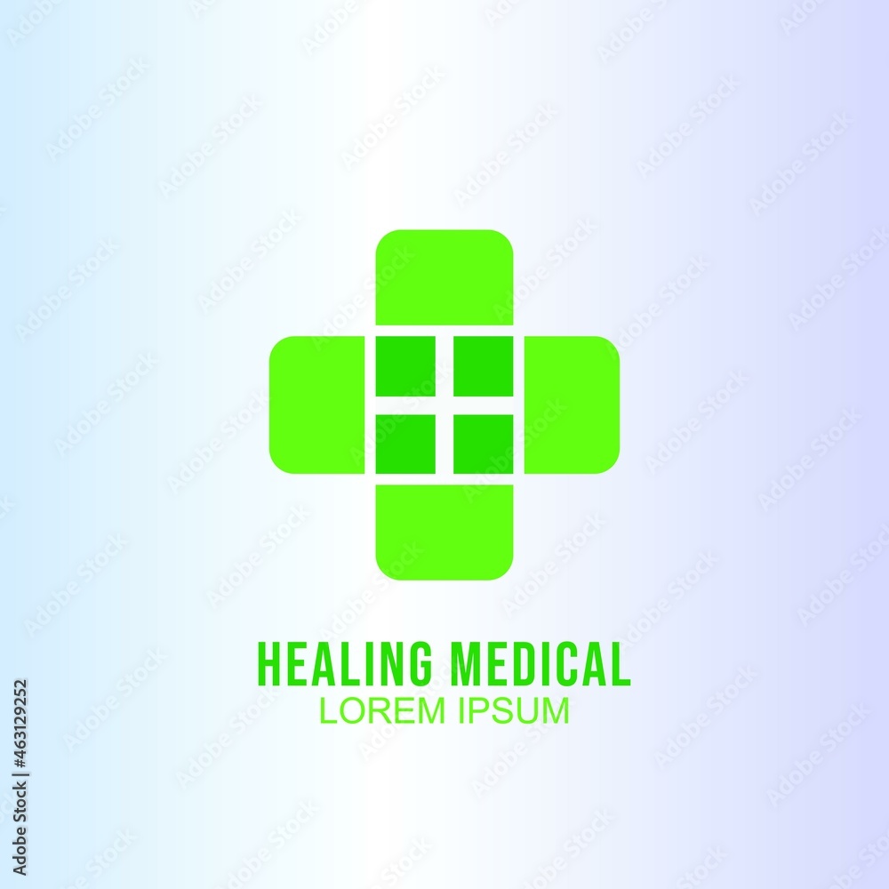 Healing Medical Logo. positive symbol vector design logo Stock Vector ...