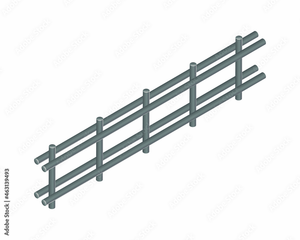 Image vectorielle Stock Isometric vector illustration tied rebar cage ...