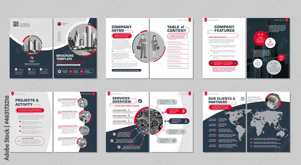 Brochure creative design. Multipurpose template, include cover, back ...
