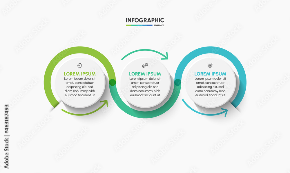 Business infographic timeline icons designed for abstract background ...