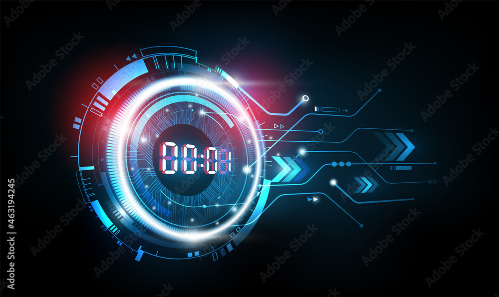 Abstract Futuristic Technology Background perspective view with Digital ...