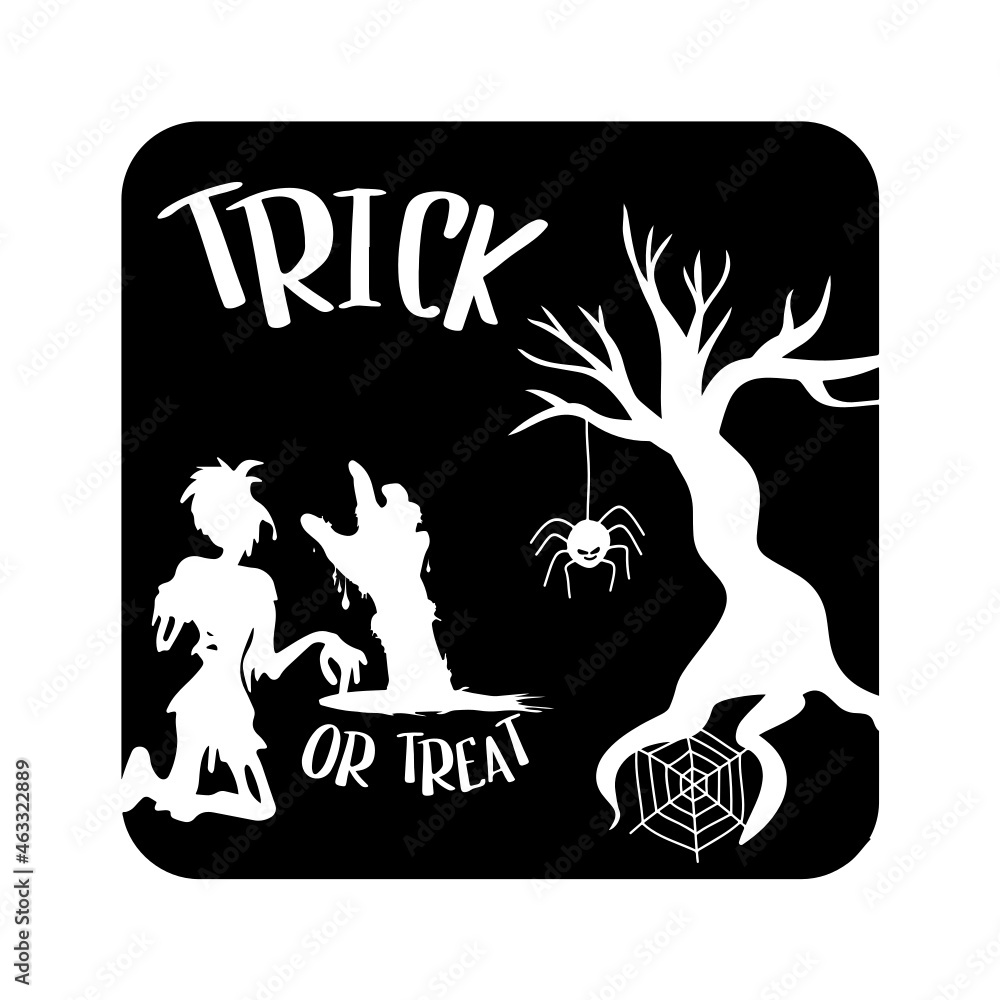Stock-Vektorgrafik „Halloween Logo #4 Scary Monster Demon Creepy Line ...