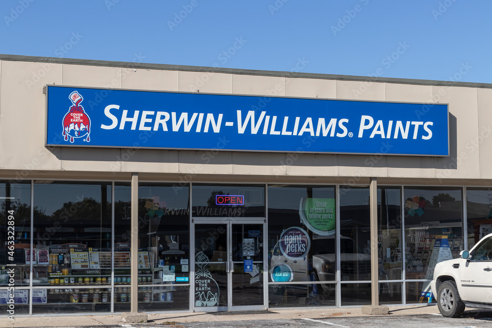 Sherwin-Williams retail paint and coating store. Sherwin Williams is ...