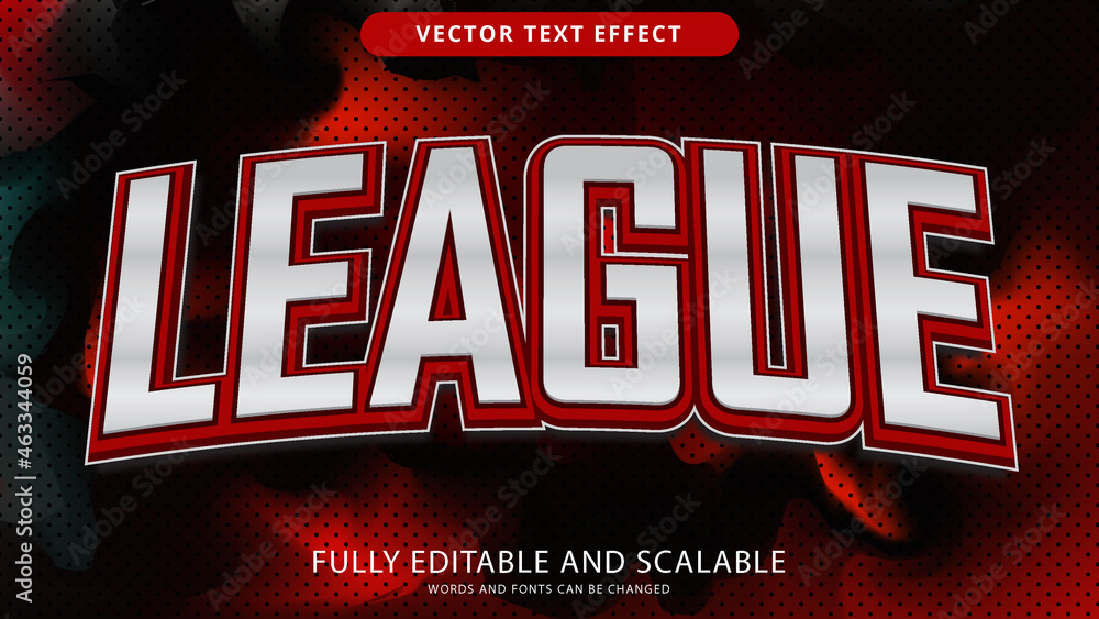 league text effect editable eps file Stock Vector | Adobe Stock