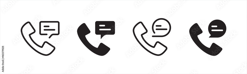 phone icon set, Telephone call sign, Contact us, Vector illustration ...