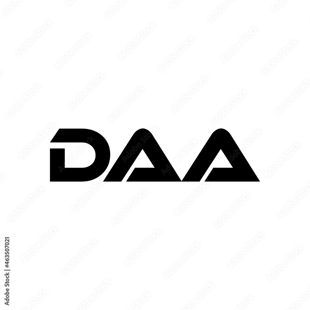 DAA letter logo design with white background in illustrator, vector ...