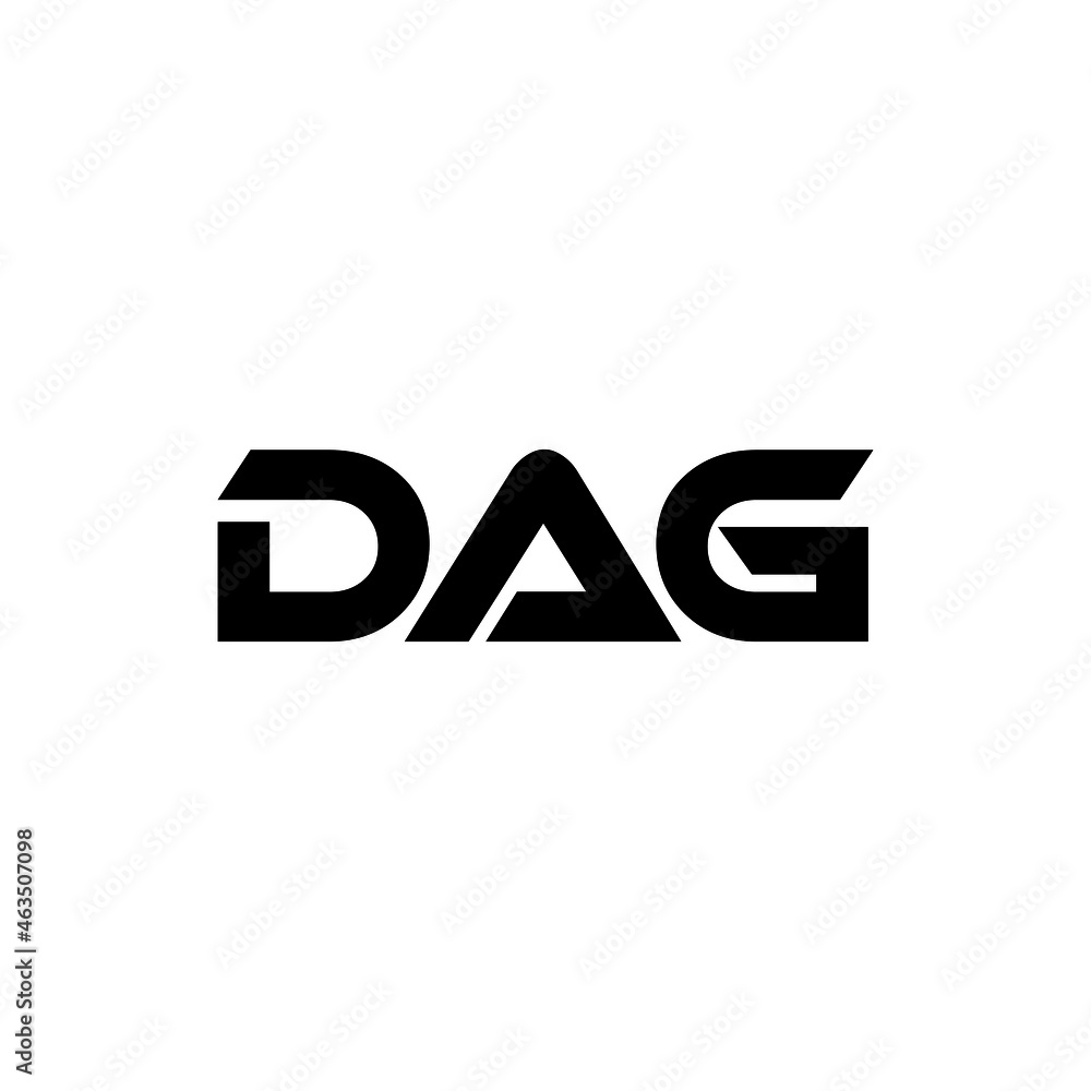 DAG letter logo design with white background in illustrator, vector ...