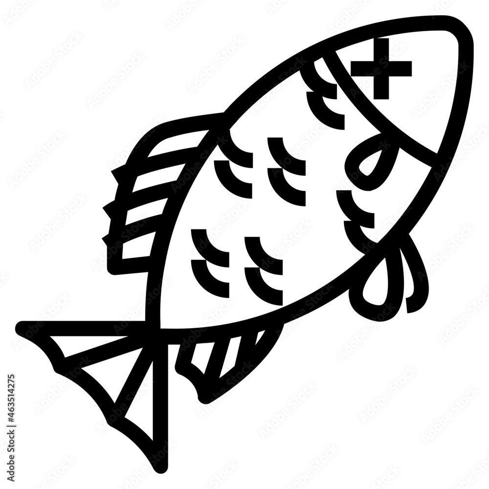 spoiled fish icon Stock Vector | Adobe Stock