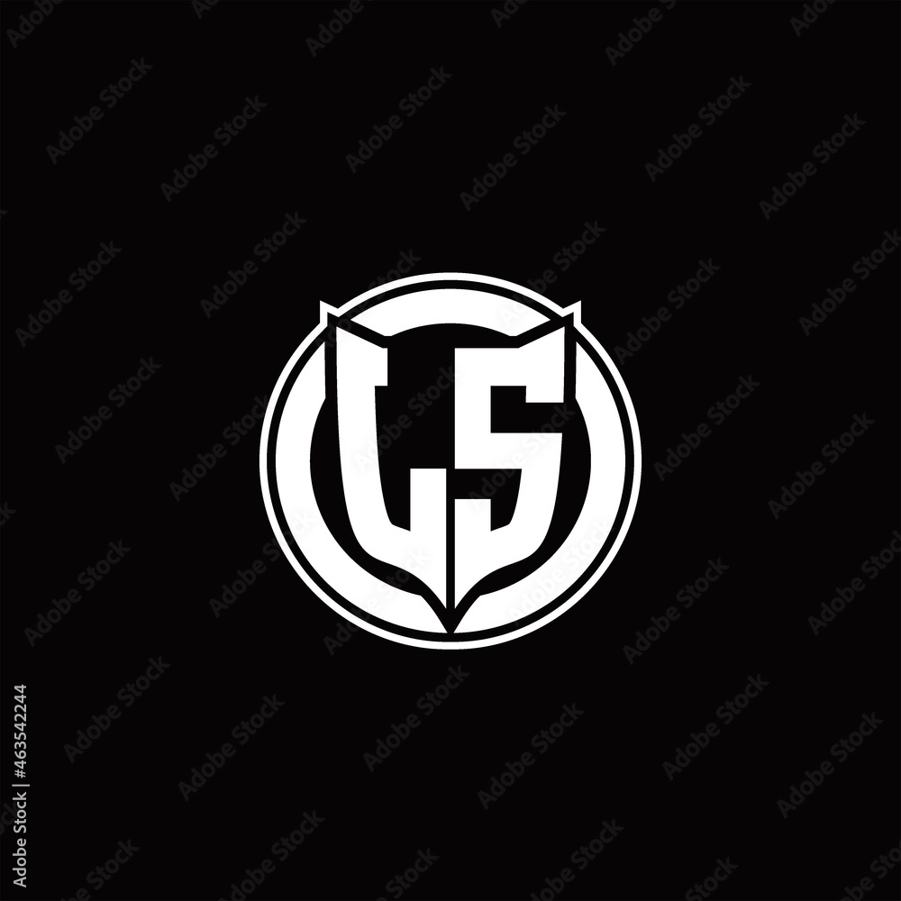 LS Logo monogram with shield and circluar shape design tamplate Stock Vector | Adobe Stock
