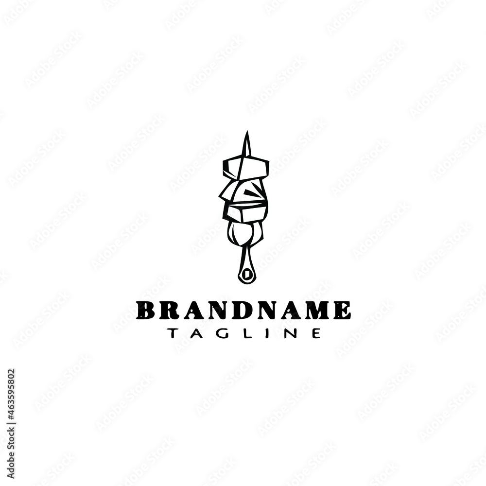 canape logo cartoon icon creative template black isolated vector ...