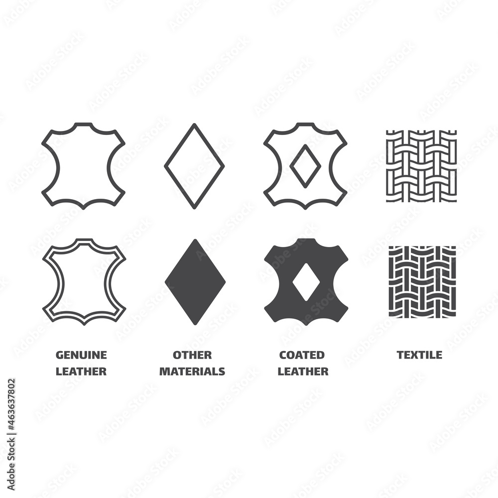 shoe material logos