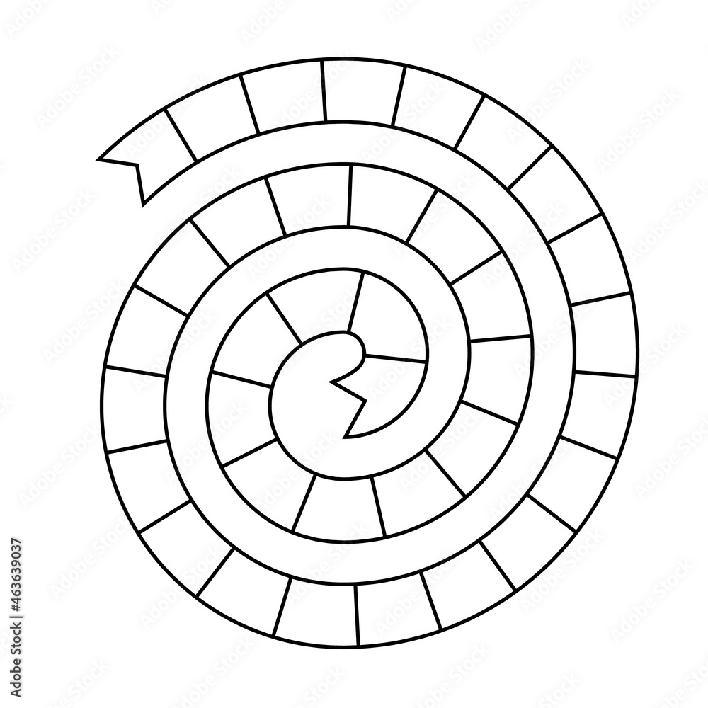 Blank snake board game template. Clipart image Stock Vector | Adobe Stock