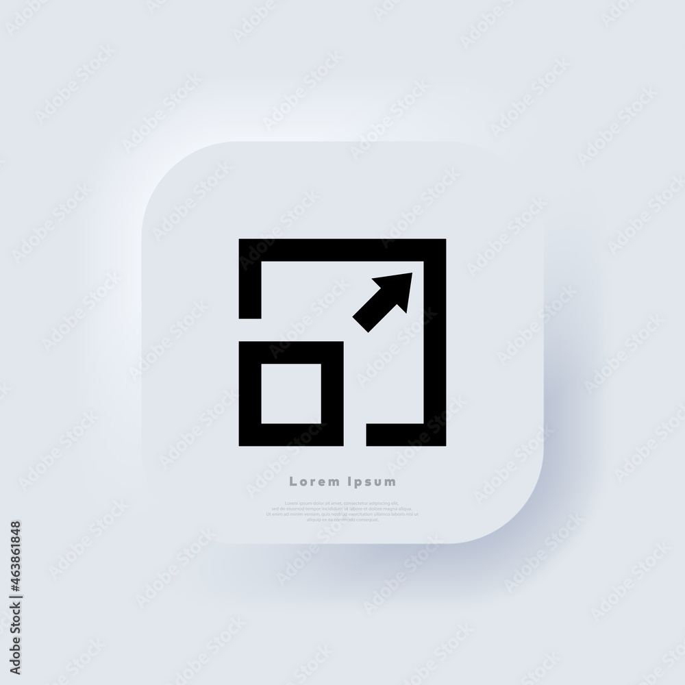 Compact size, change scale, resize picture, full screen icon ...