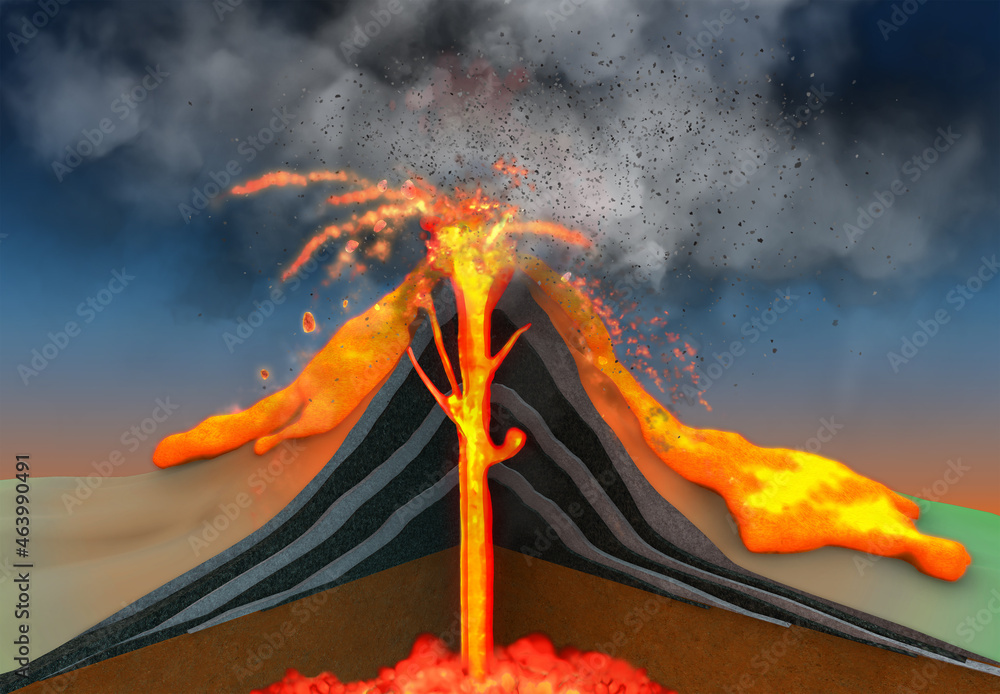 stratovolcano eruption