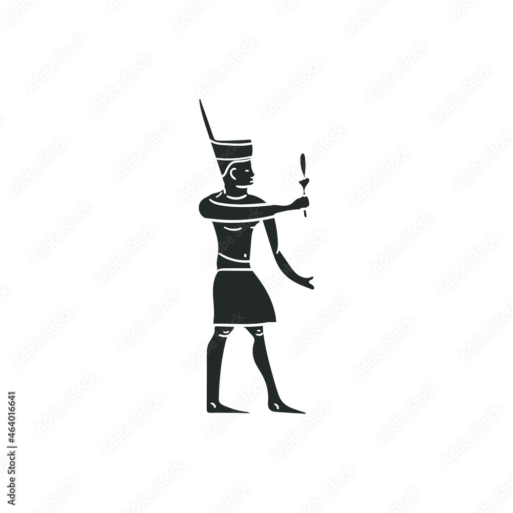 Hieroglyph Icon Silhouette Illustration. Ancient Egyptian Culture ...