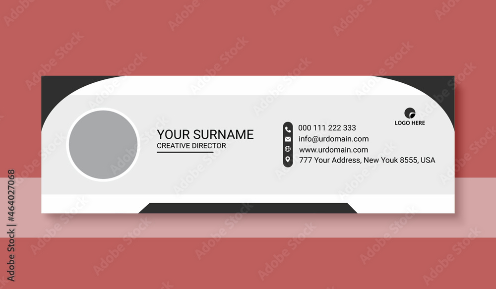 Email signature vector templates, Trendy email signature, Modern ...