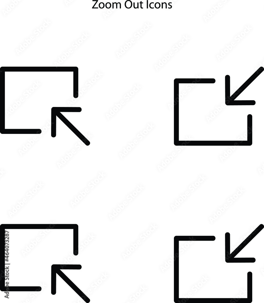 zoom out icons isolated on white background. zoom out and icon thin ...