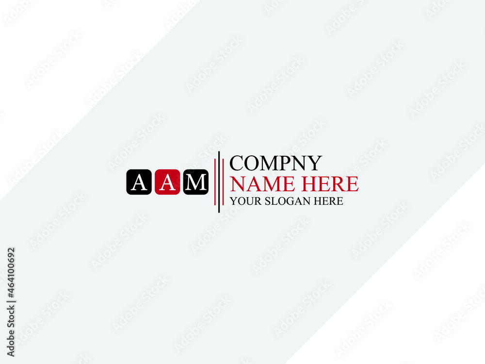 Alphabet AAM Letter Logo Icon design Stock Vector | Adobe Stock