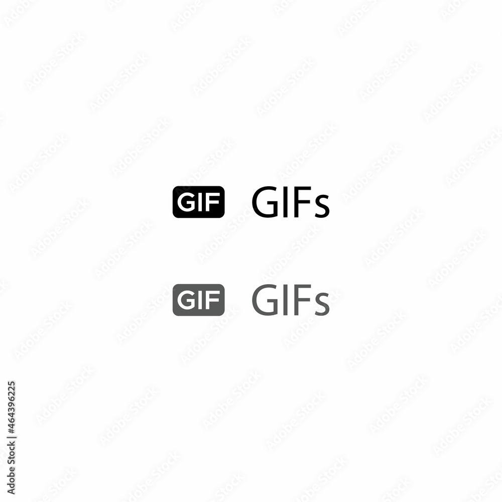 GIF Button Icon Vector. Upload GIFs Symbol Stock Vector | Adobe Stock