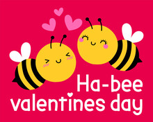 Bee Valentine Poster Free Stock Photo - Public Domain Pictures