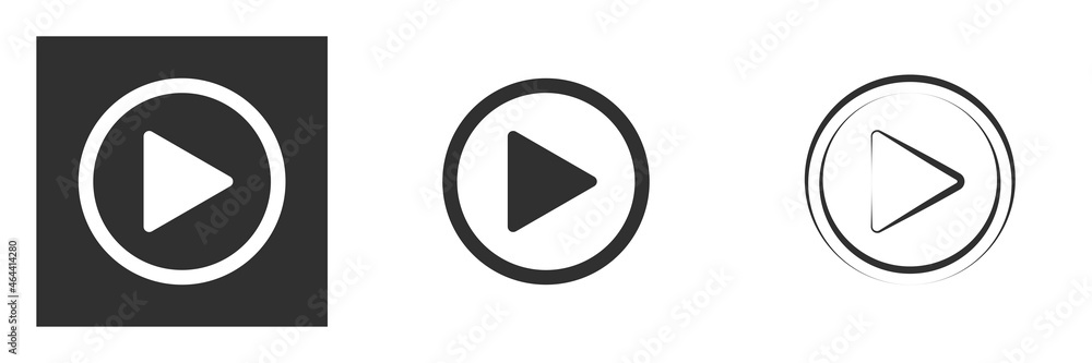 Стоковое векторное изображение «Play button icons on transparent backdrop. Digita webl vector ...