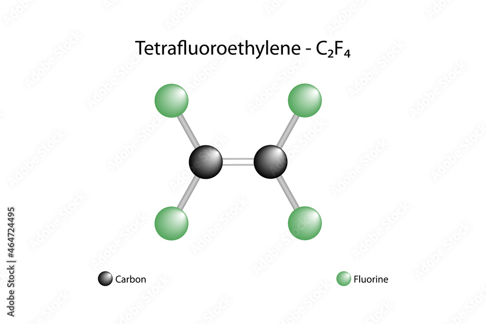 Molecular formula of tetrafluoroethylene. Tetrafluoroethylene (TFE) is ...