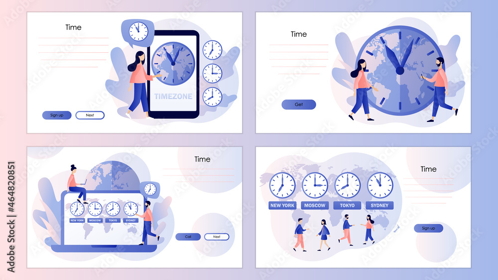 Time zones. International time and date. Worldwide business. Clocks ...