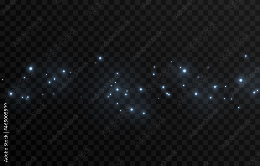 Vector magic dust on isolated transparent background. Blue dust png ...