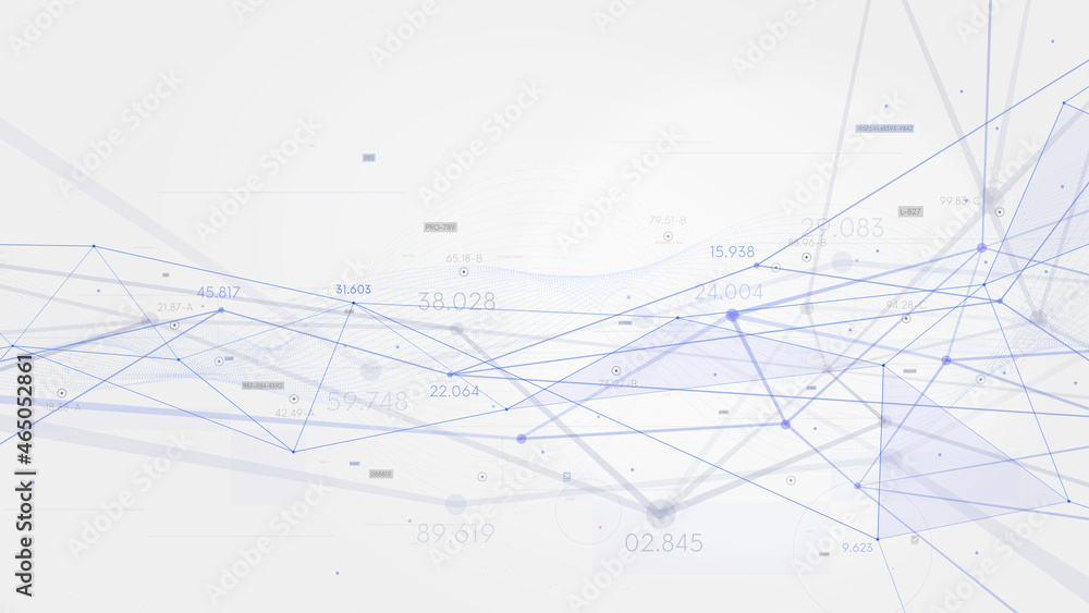 Image vectorielle Stock Cluster analysis polygons plexus structure business presentation ...