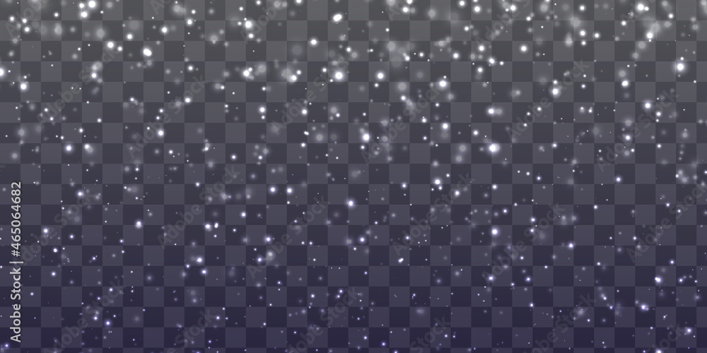 light effect glogy little heavy snow is falling in a random isolated on ...