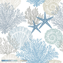 Starfish, Shells Pattern Background Free Stock Photo - Public Domain ...