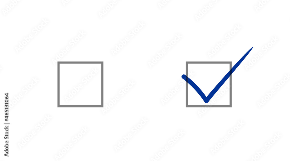 Checked and blank uncheck checkbox. Check box set. Vector eps icons for app and website Stock ...