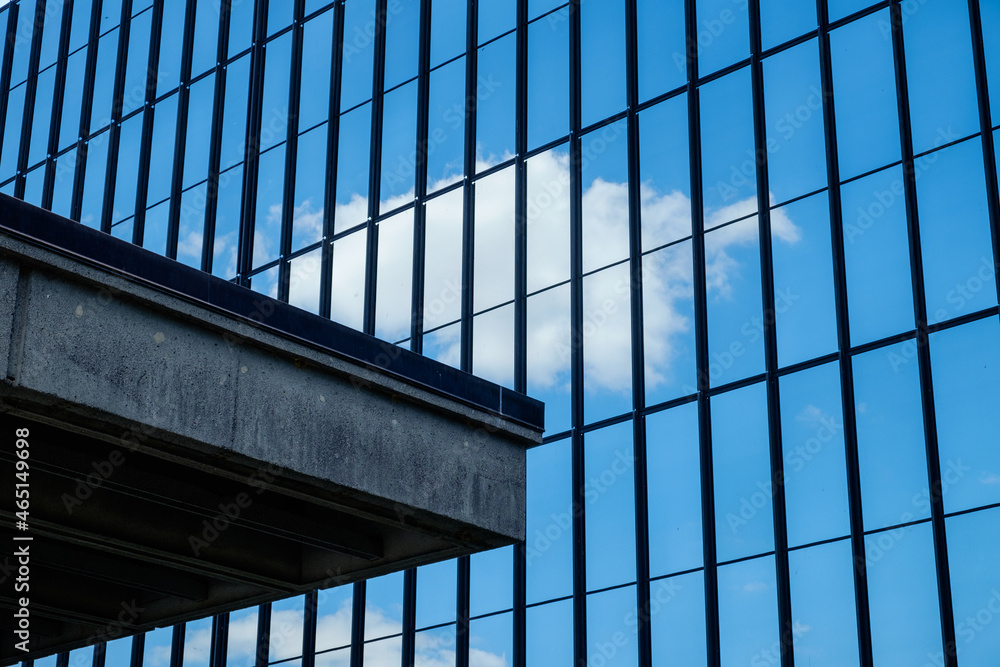 Architectural images of glass steel and natural shapes as abstracts and ...