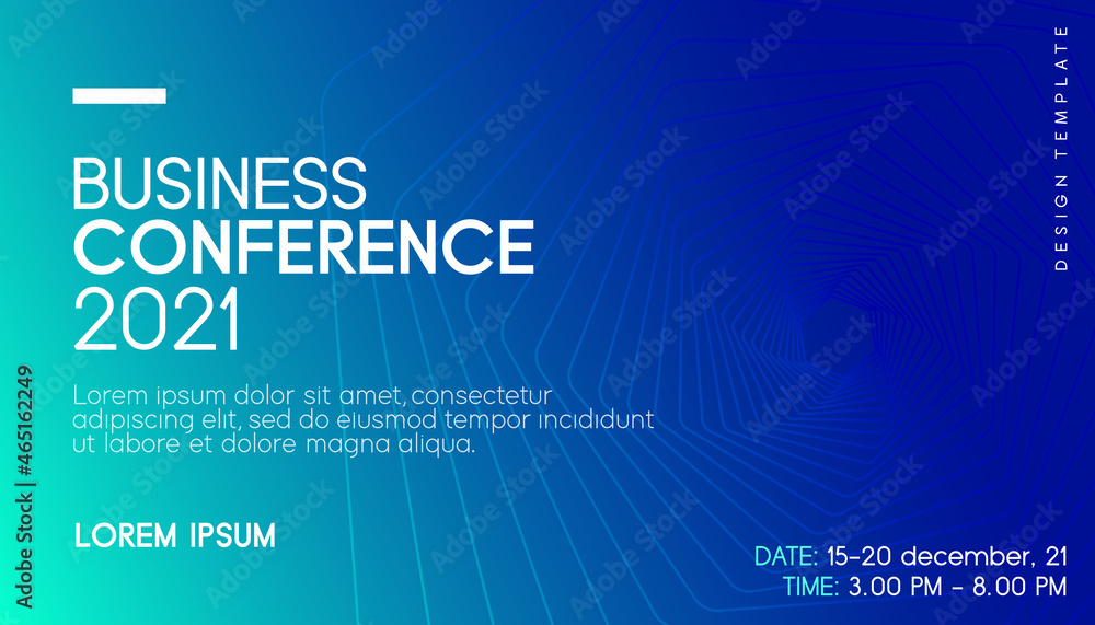 Modern business conference word cloud concept with lines. Abstract ...