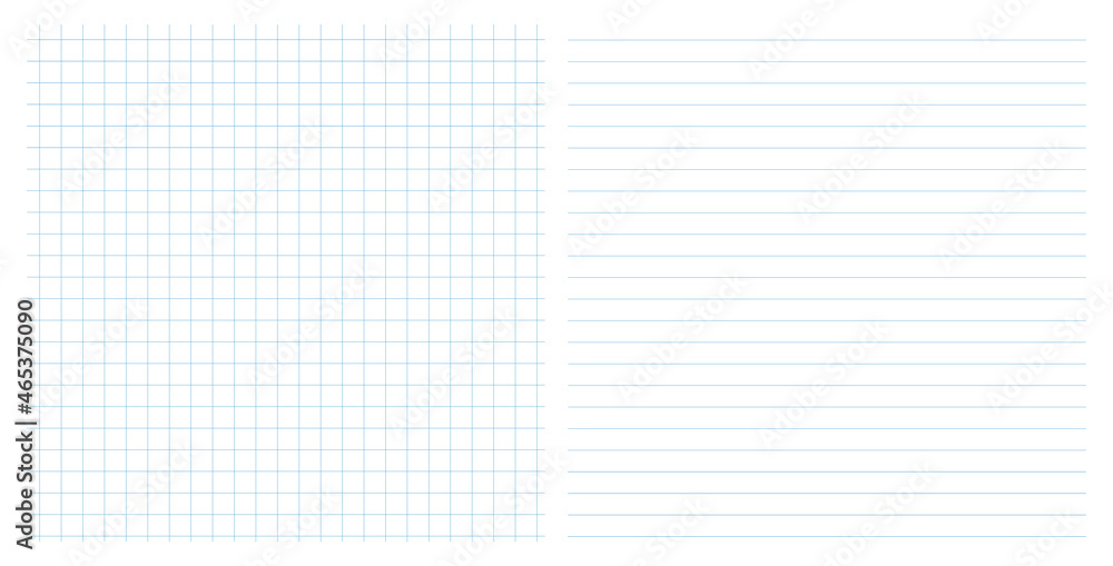 Set graph straight square and lined grid snotes sheet paper template ...