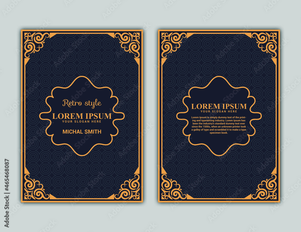 Book cover design in A4 size. Annual report.Brochure design. Simple ...