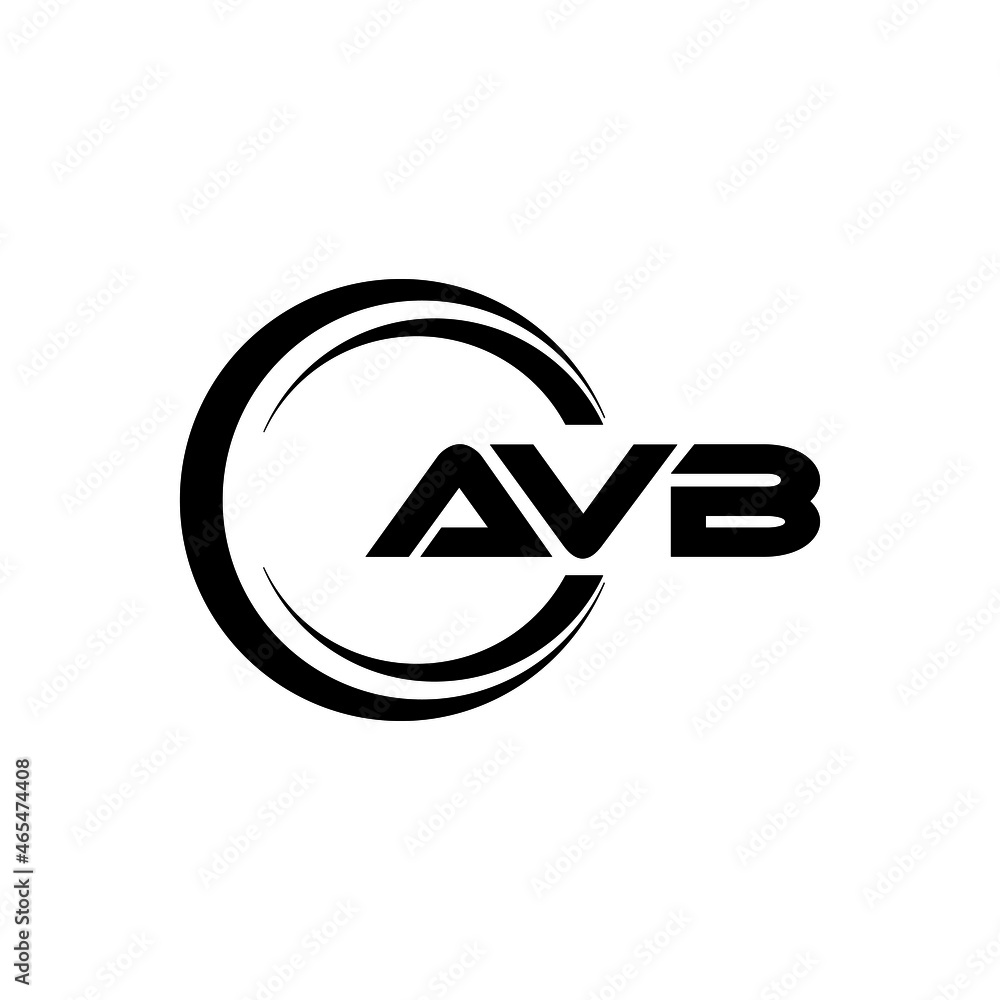 AVB letter logo design with white background in illustrator, vector ...